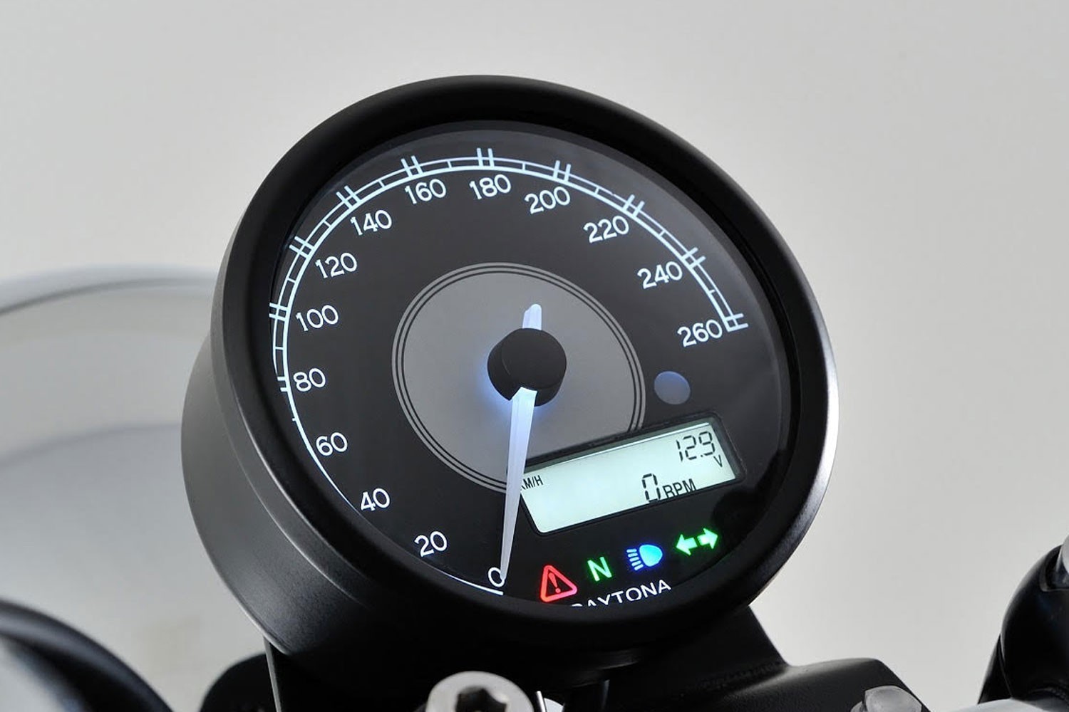 VELONA80 ELECTRICAL SPEEDOMETER 260 KM H MPH WHITE LED BLACK VELONA80 ELECTRICAL SPEEDOMETER 260 KM H MPH WHITE LED BLACK